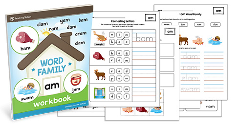 AM Word Family Workbook | MyTeachingStation.com