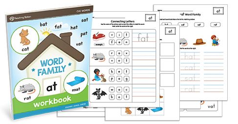 AT Word Family CVC Workbook | MyTeachingStation.com