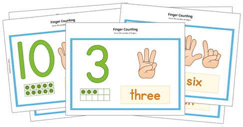 Finger Counting Number Posters 0-10 | MyTeachingStation.com