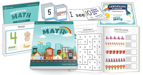 Preschool Math Workbook + Teacher's Resources, Complete Set ...