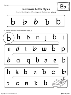 Letter B Practice Worksheet | MyTeachingStation.com