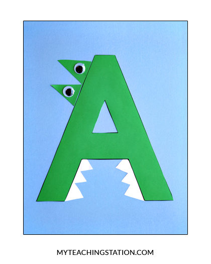 Letter A Craft Alligator MyTeachingStation