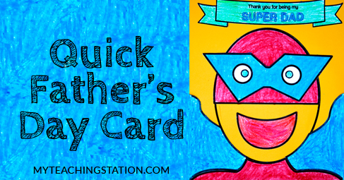 Super Dad Kids Craft Activity | MyTeachingStation.com