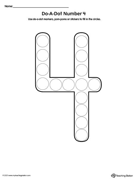 Do A Dot Number 10 Printable Worksheet MyTeachingStation