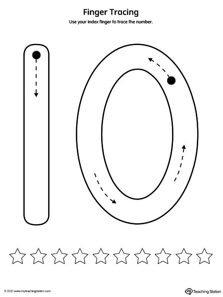 Number Tracing 1 10 Worksheet Free Printable Worksheets Worksheetfun 